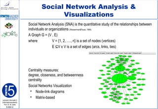 NetLearn: Social Network Analysis and Visualizations for Learning | PPT