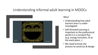 Learners self-directing their learning in MOOCs #Ectel2019 | PPT