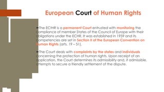 Presentation on the European Court of Human Rights | PDF