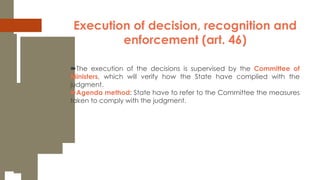 Presentation on the European Court of Human Rights | PDF
