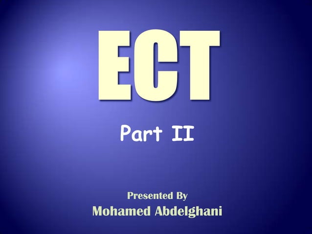 ECT in special groups | PPTX | Pregnancy | Reproductive Health