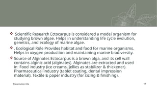 Ectocarpus introductionClassification Life cycle | PPTX