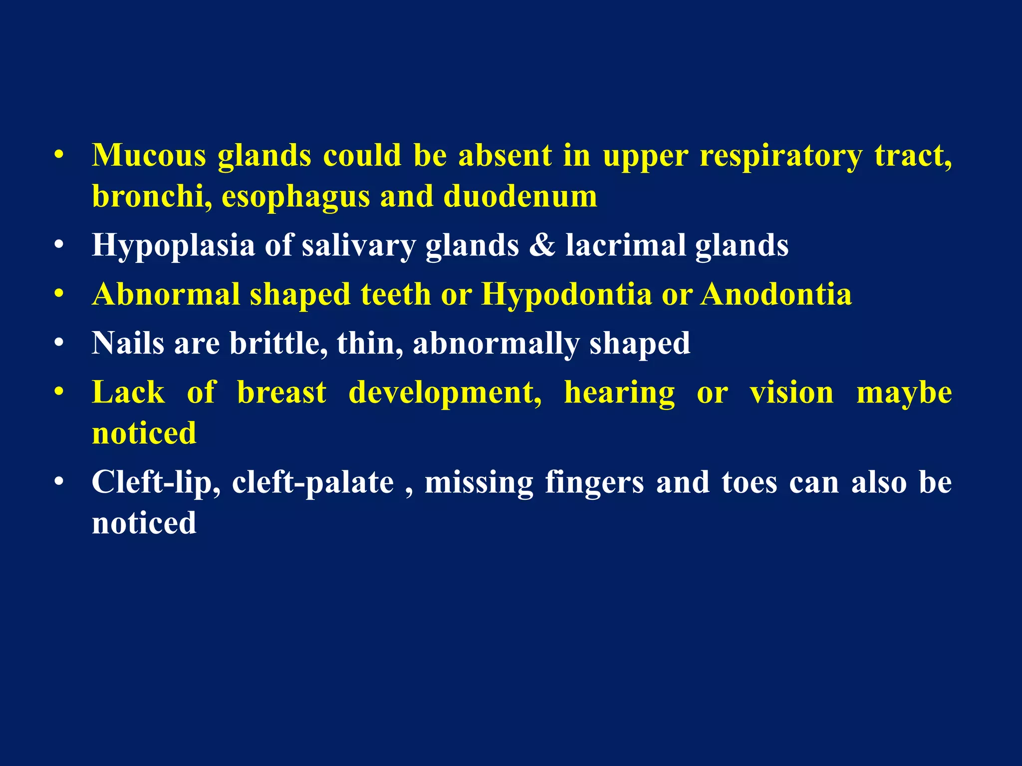 ectodermal dysplasia and white spongy nevus.ppt | Skin and Dermatology ...