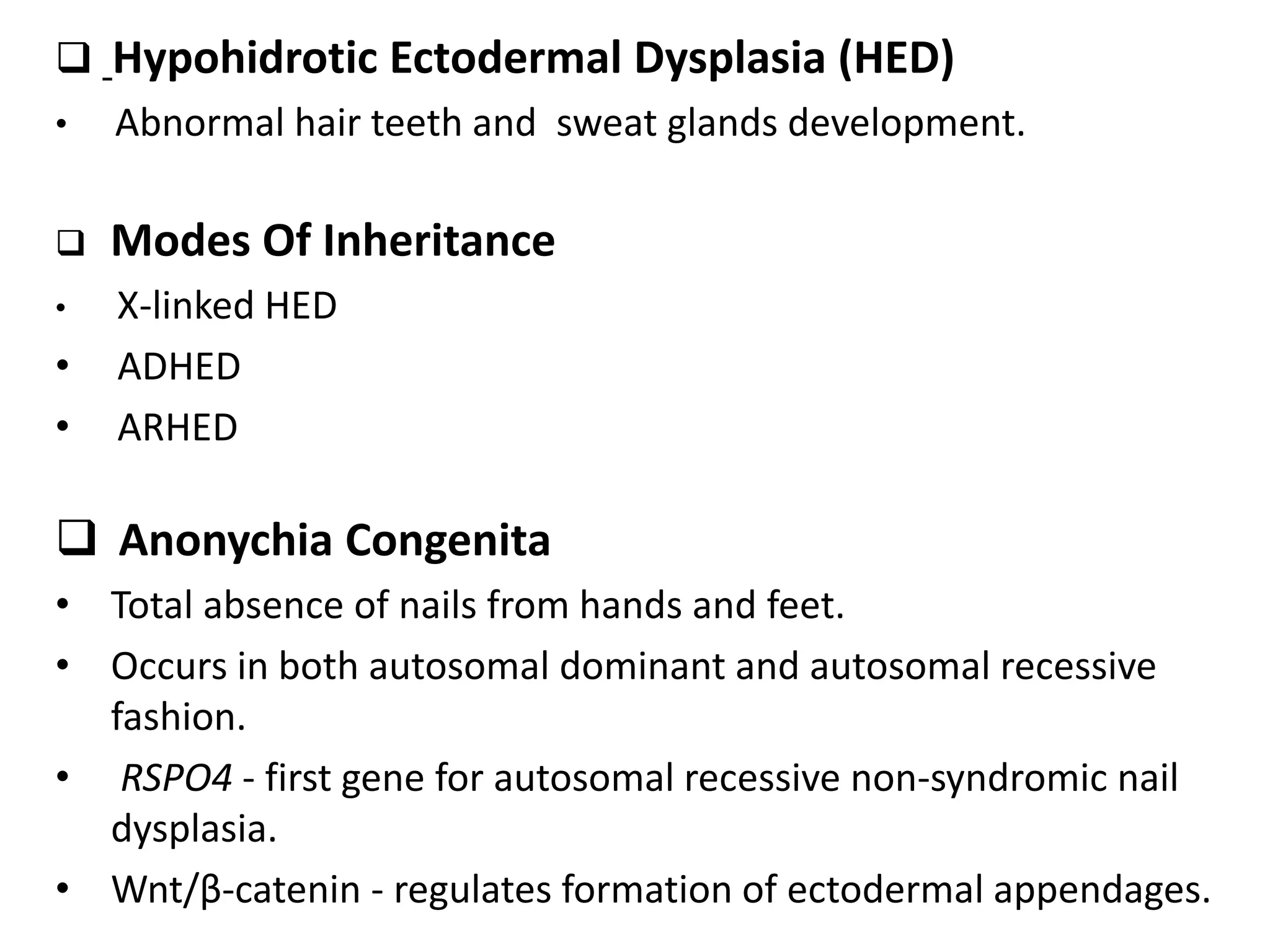 ECTODERMAL DYSPLASIAS | Genetic Disorder | PPTX