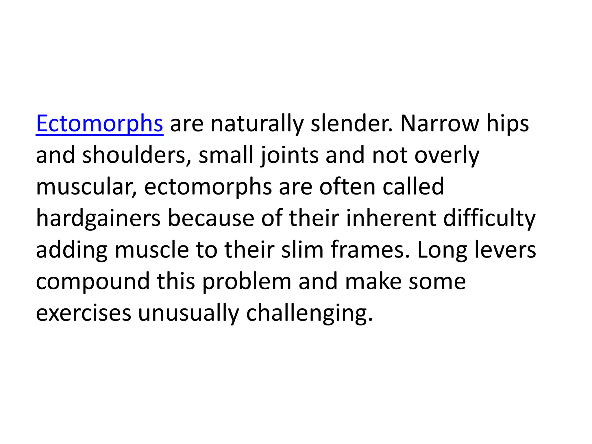 Ectomorph Diet & Workout Plan | PPTX