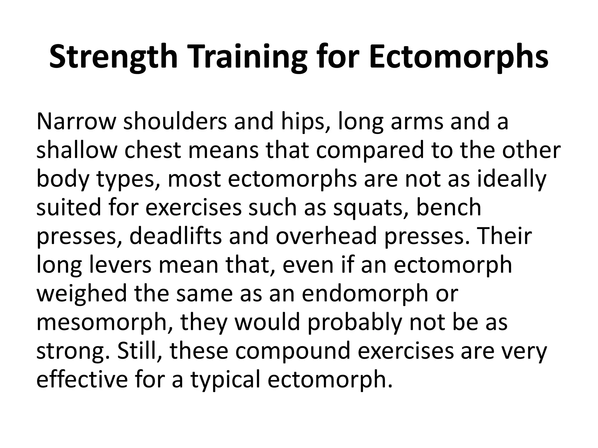 Ectomorph Diet & Workout Plan | PPTX