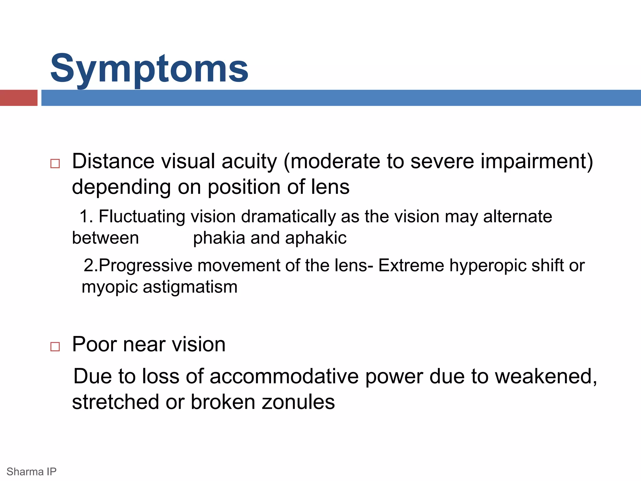 Ectopia lentis and its low vision management | PPTX
