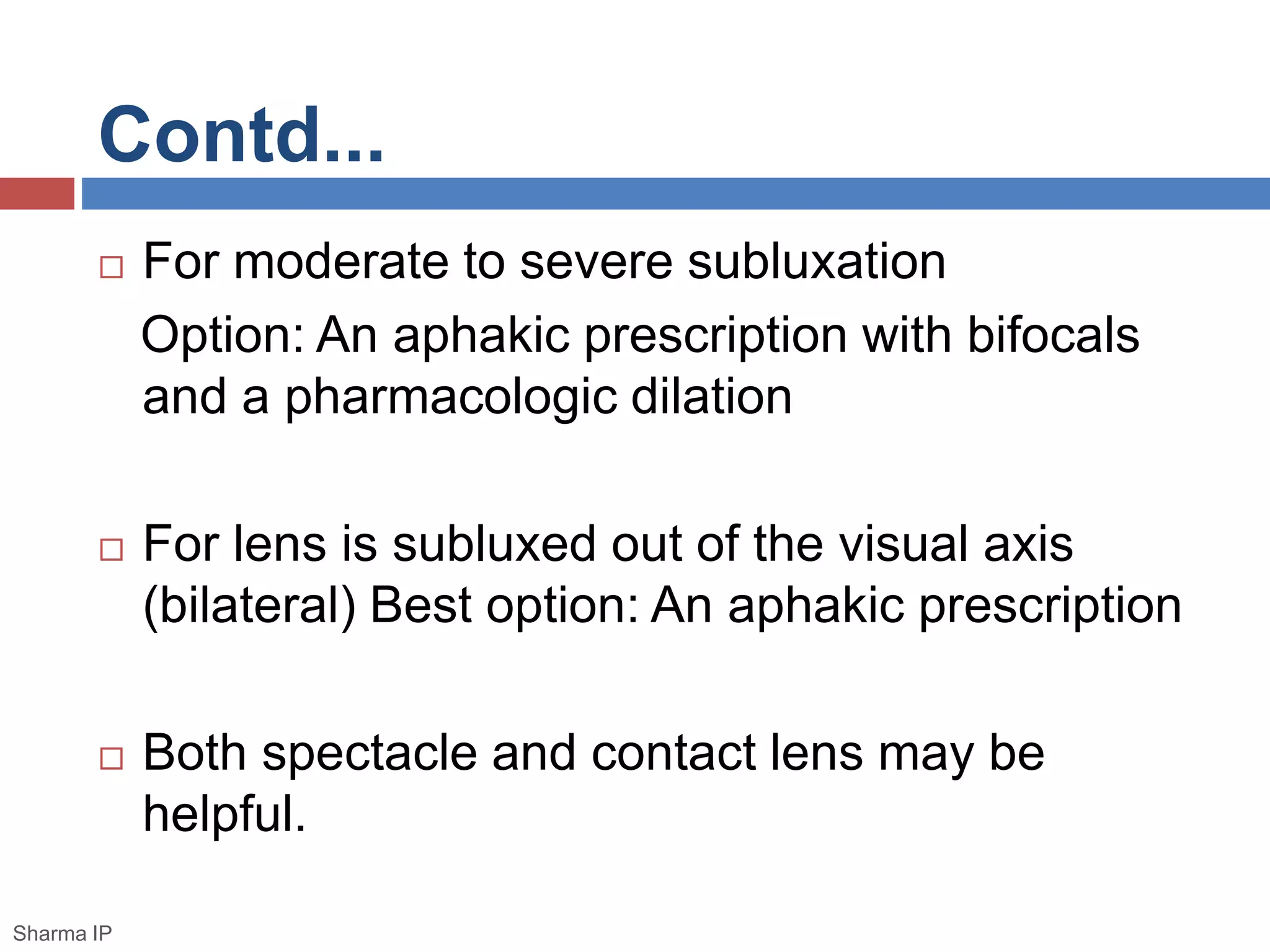 Ectopia lentis and its low vision management | PPTX