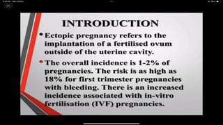 ectopic pregnancy types and radiology us findings | PPTX