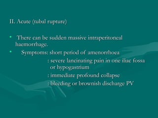 Ectopic pregnancy : house officer 's presentation | PPT