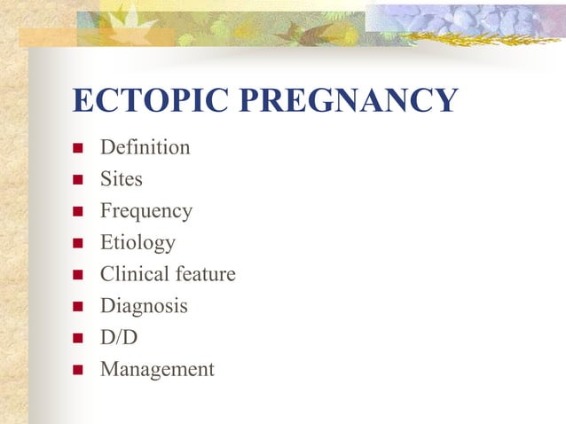 ECTOPIC PREGNANCY.ppt | Pregnancy | Reproductive Health