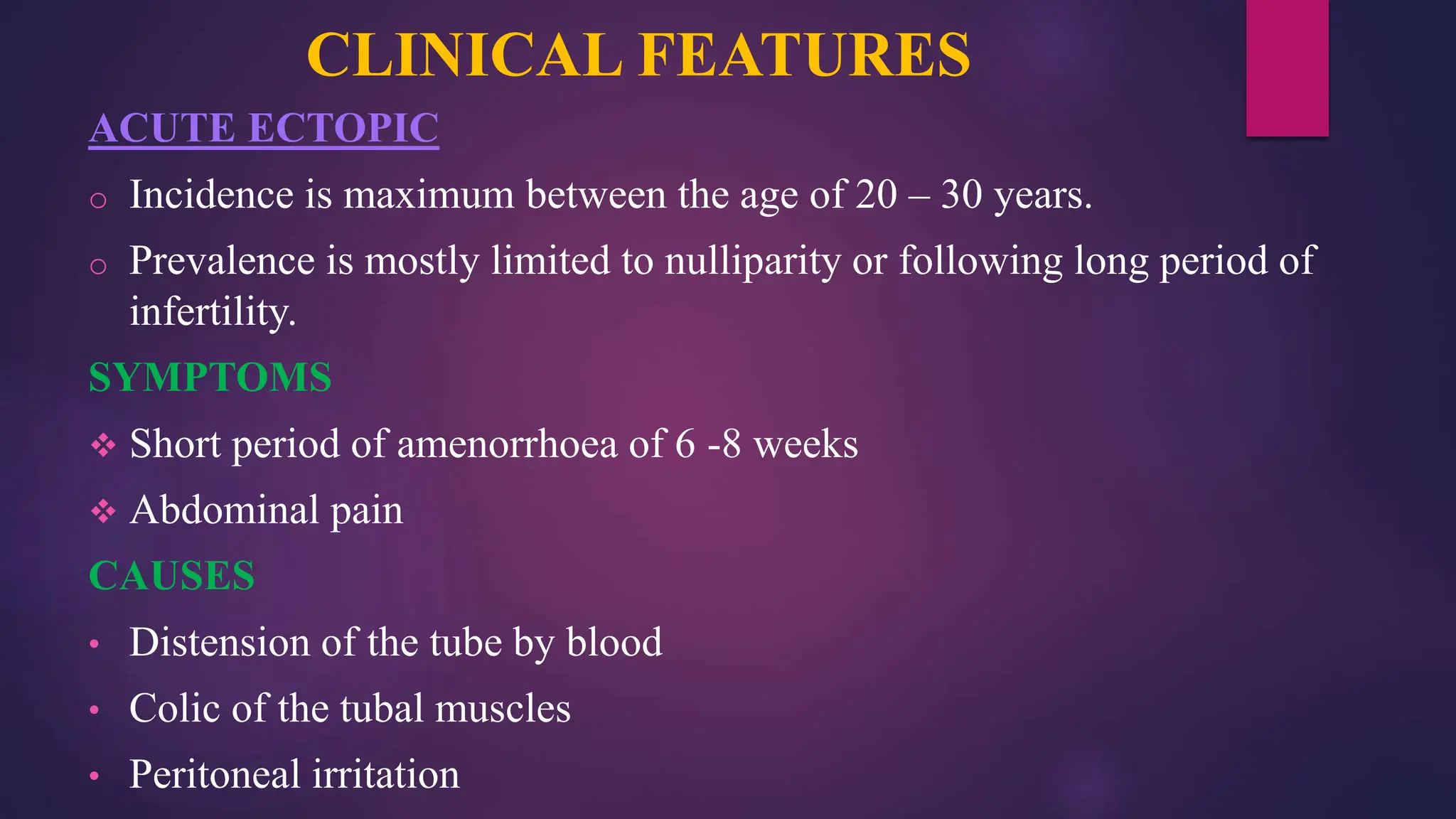 ECTOPIC PREGNANCY obstetrics and gynaecological nursing | PPTX
