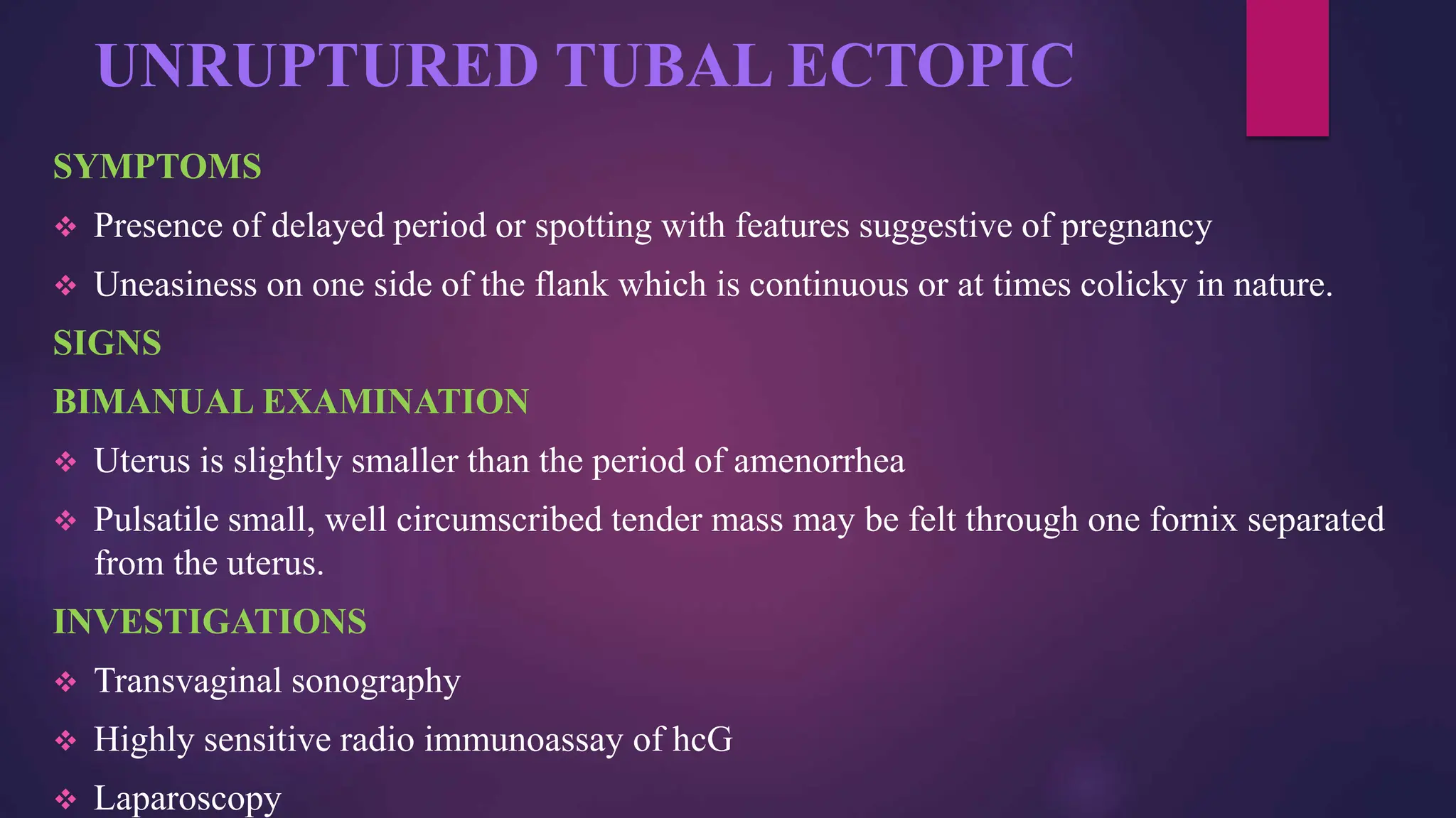 ECTOPIC PREGNANCY obstetrics and gynaecological nursing | PPTX