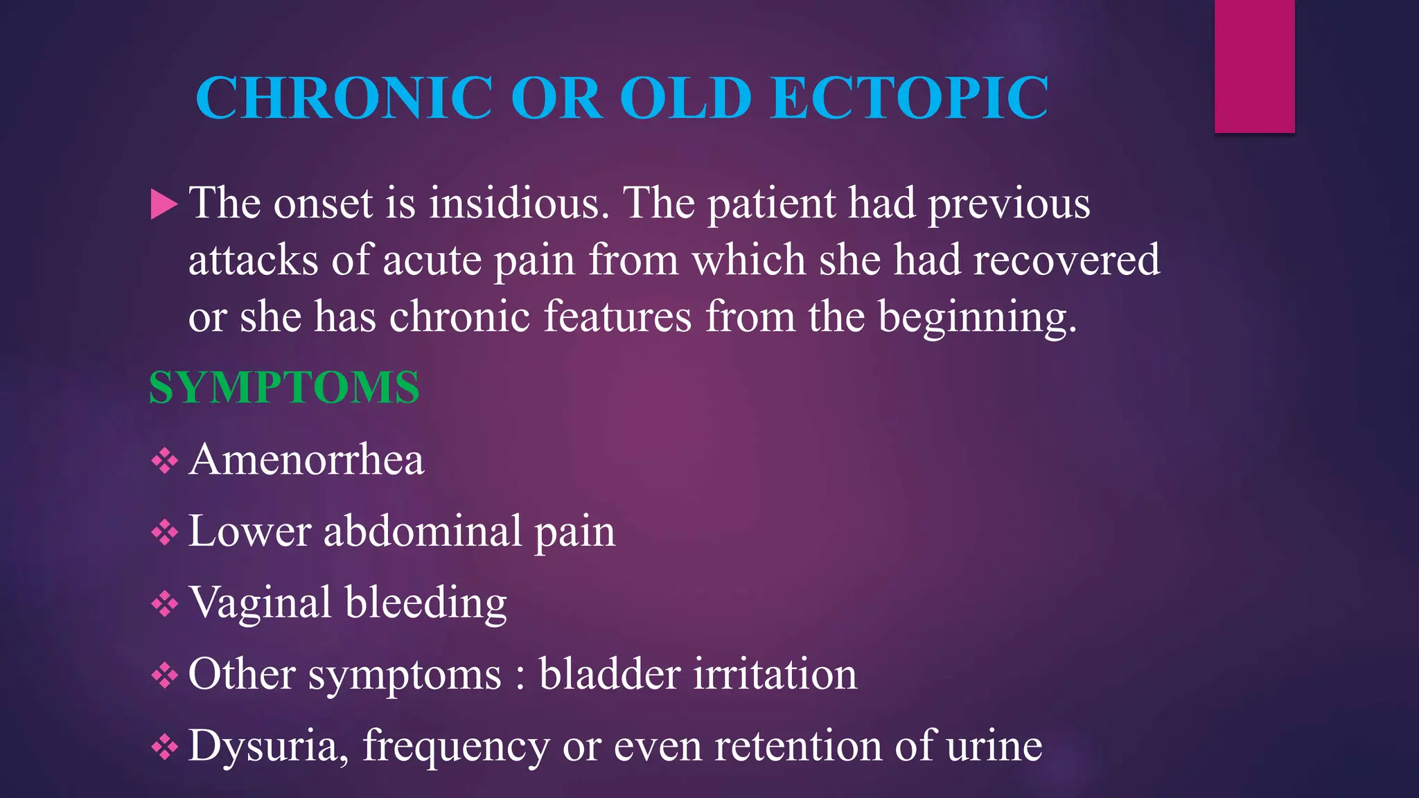 ECTOPIC PREGNANCY obstetrics and gynaecological nursing | PPTX
