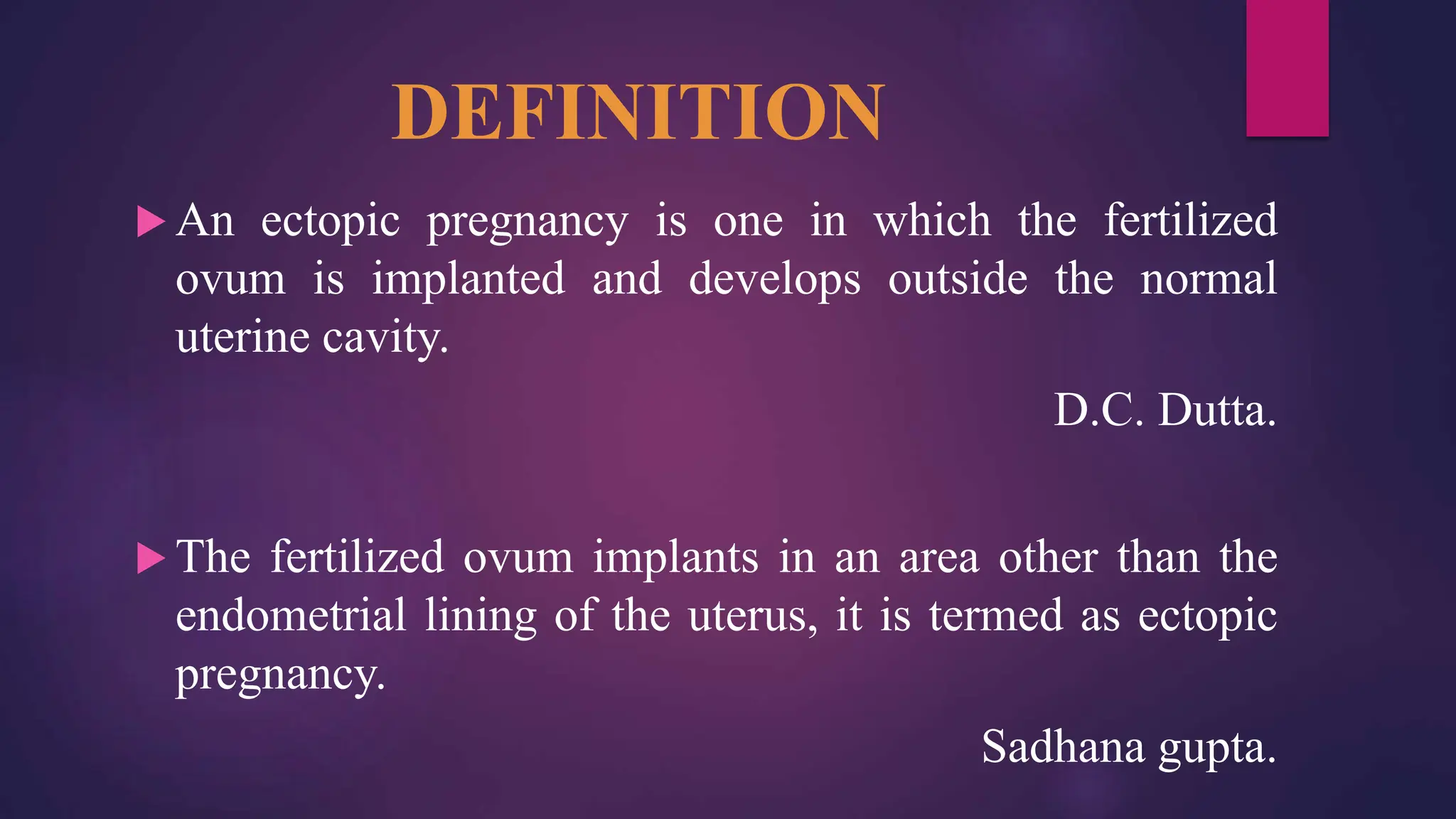 ECTOPIC PREGNANCY obstetrics and gynaecological nursing | PPTX