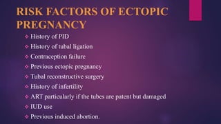 ECTOPIC PREGNANCY obstetrics and gynaecological nursing | PPTX