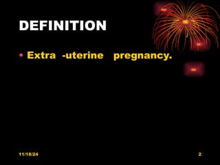 ECTOPIC PREGNANCY. pptx | PPT