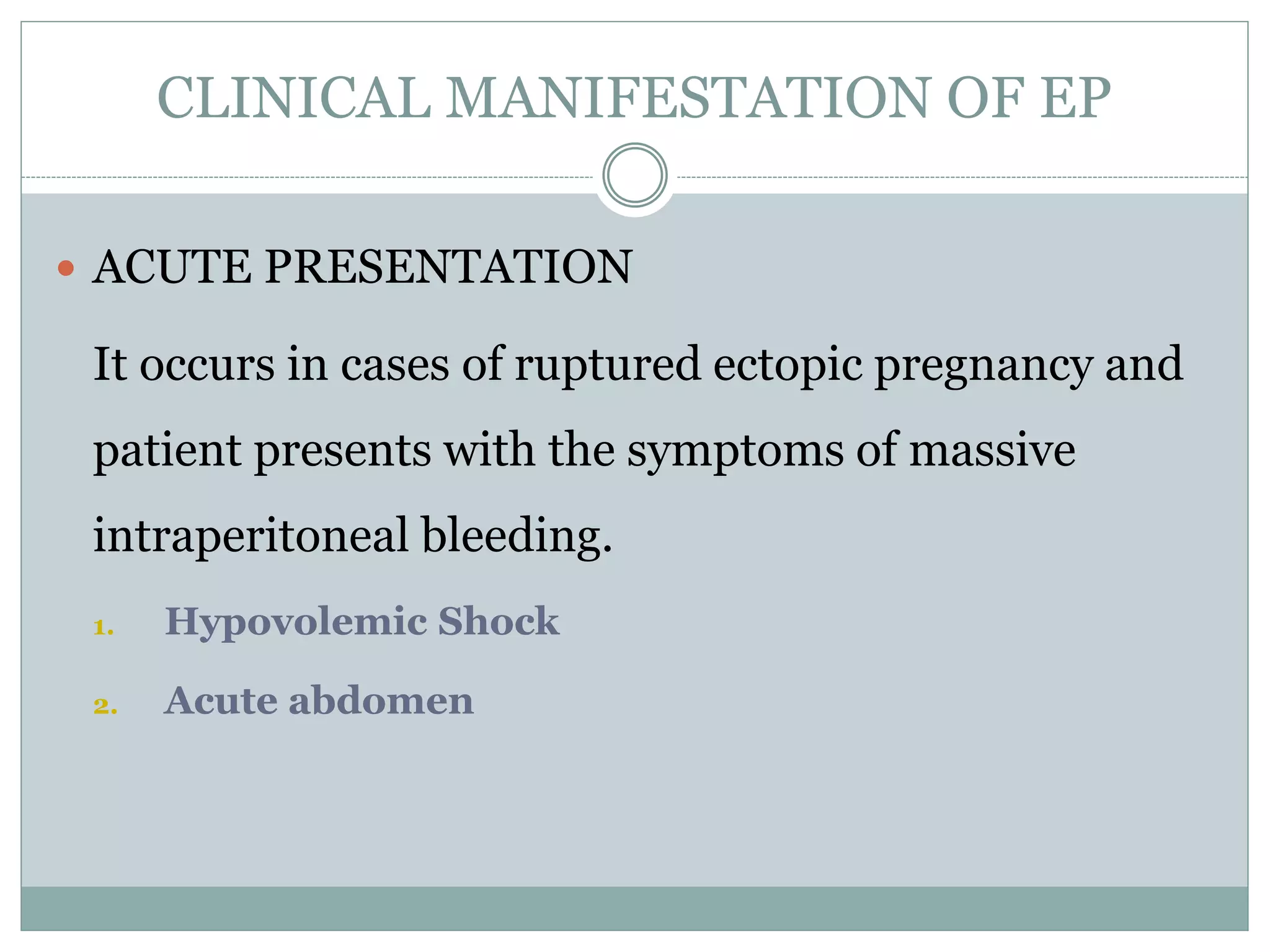Ectopic pregnancy | PPTX