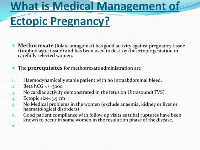 Ectopic Pregnancy – Early Diagnosis and Management | PPT