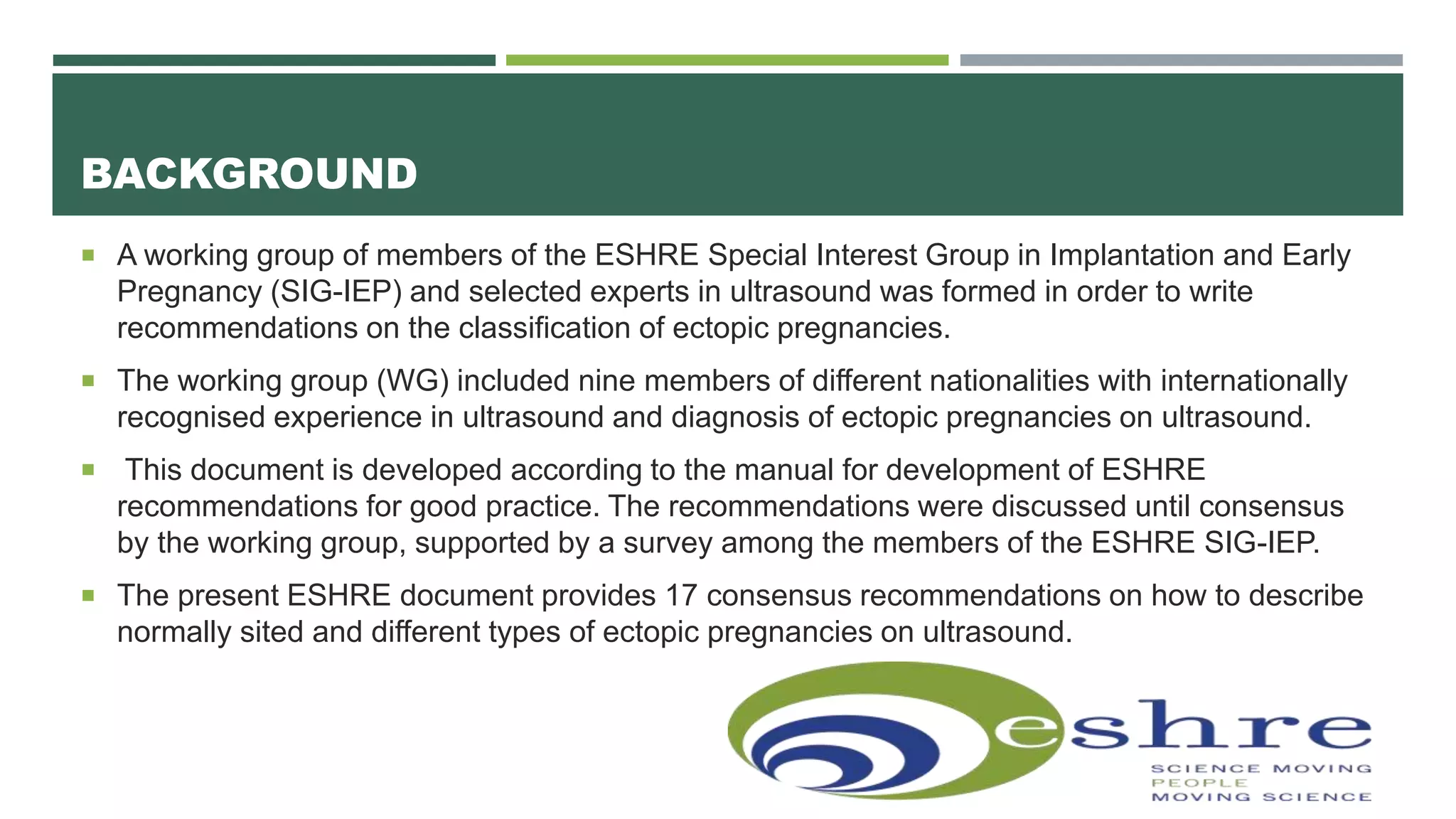 Ectopic Pregnancy: New ESHRE terminology | PPTX