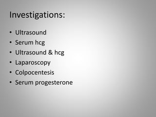 Ectopic pregnancy by Dr qurat ul ain | PPTX