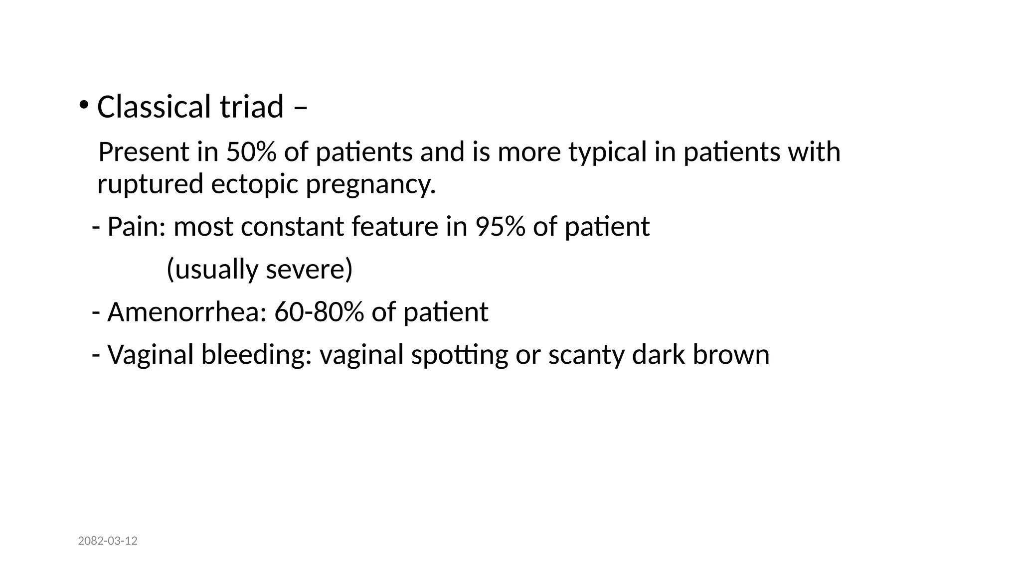 Ectopic pregnancy presentation for GP and EM | PPTX
