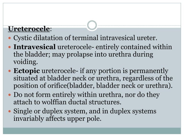 Ectopic ureter & ureterocoele | PPTX