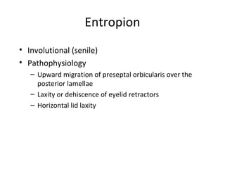 Entropion and its surgical correction | PPT