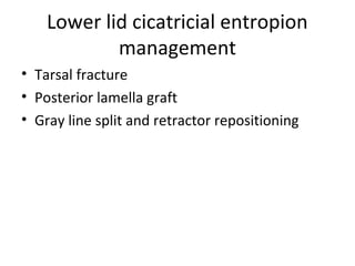Entropion and its surgical correction | PPT