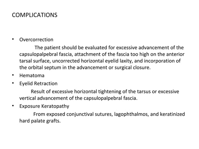 Entropion and its surgical correction | PPT