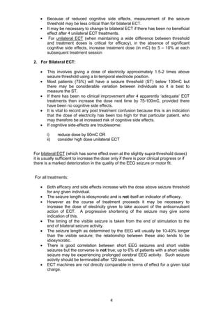 Ect stimulus dosing protocol | PDF