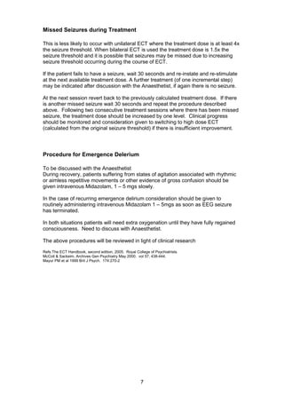 Ect stimulus dosing protocol | PDF
