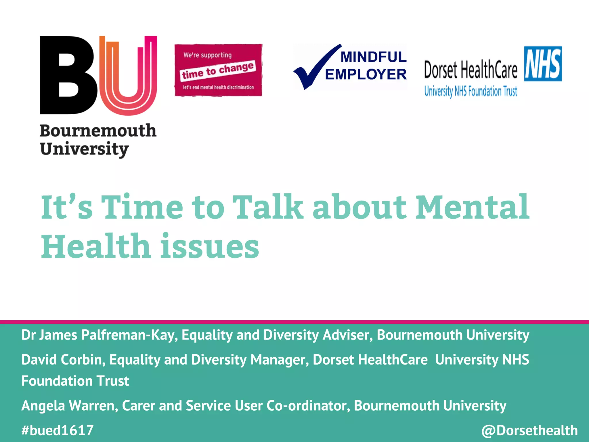 It's Time to Talk about Mental Health issues | PPT