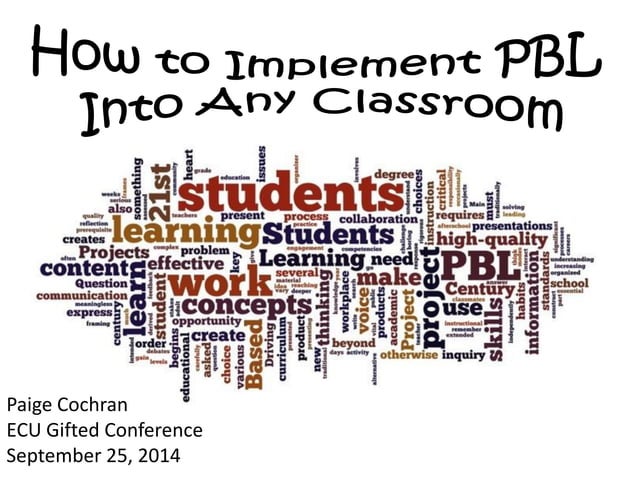 HOW TO IMPLEMENT PBL INTO ANY CLASSROOM | PPT
