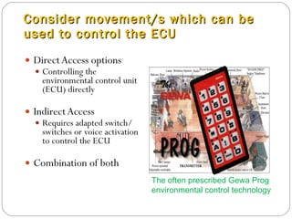 Lecture 3 - Environmental Control & Alternative Access | PPT