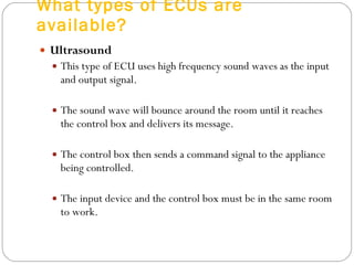 Lecture 3 - Environmental Control & Alternative Access | PPT