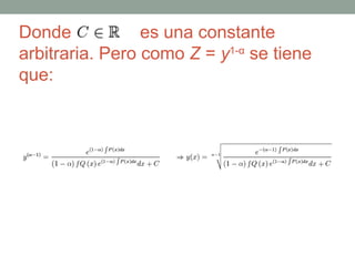 Ecuación diferencial de bernoulli | PPS