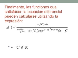 Ecuación diferencial de bernoulli | PPS
