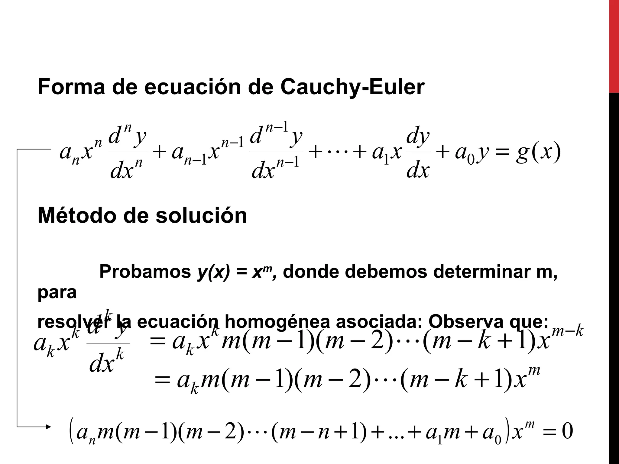 Ecuacion de cauchy euler | PPT