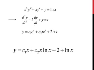Ecuacion de cauchy euler | PPT