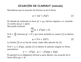 Ecuacion de clairaut | PDF