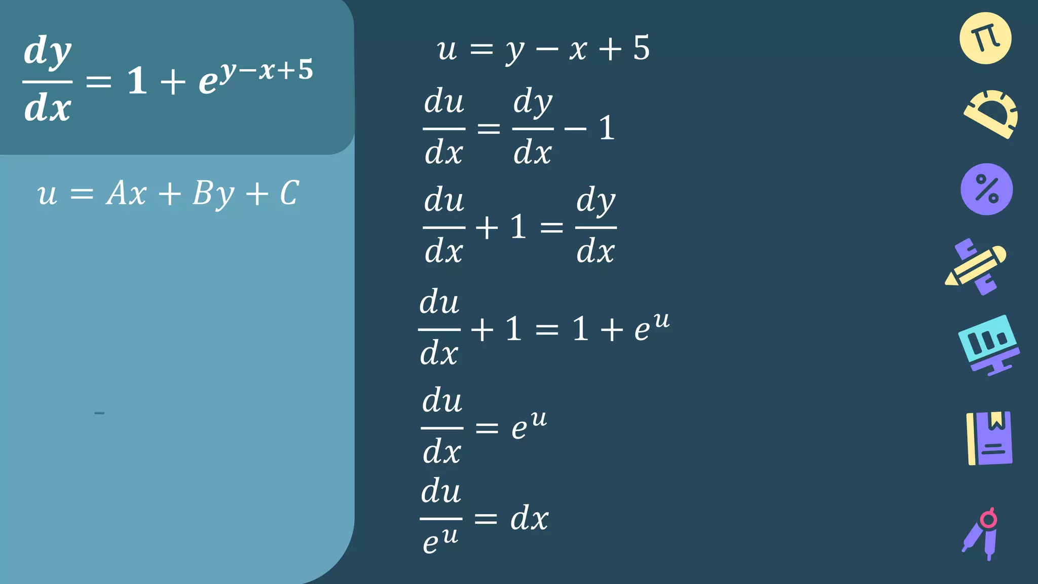 Ecuacion diferencial de la forma u=ax+bx+c | PPT