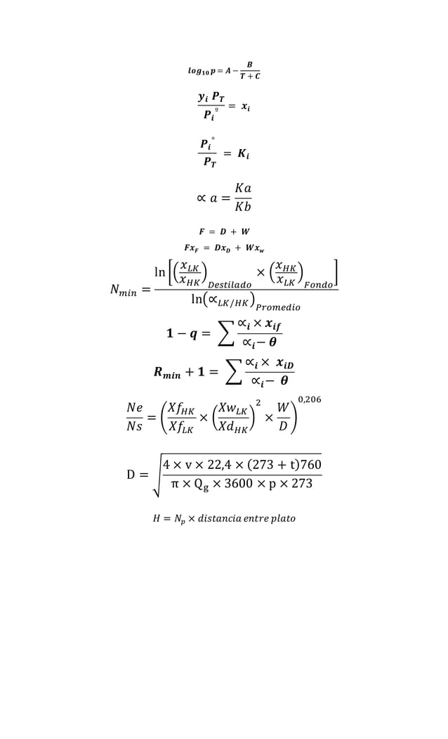 Ecuaciones | DOCX | Physics | Science