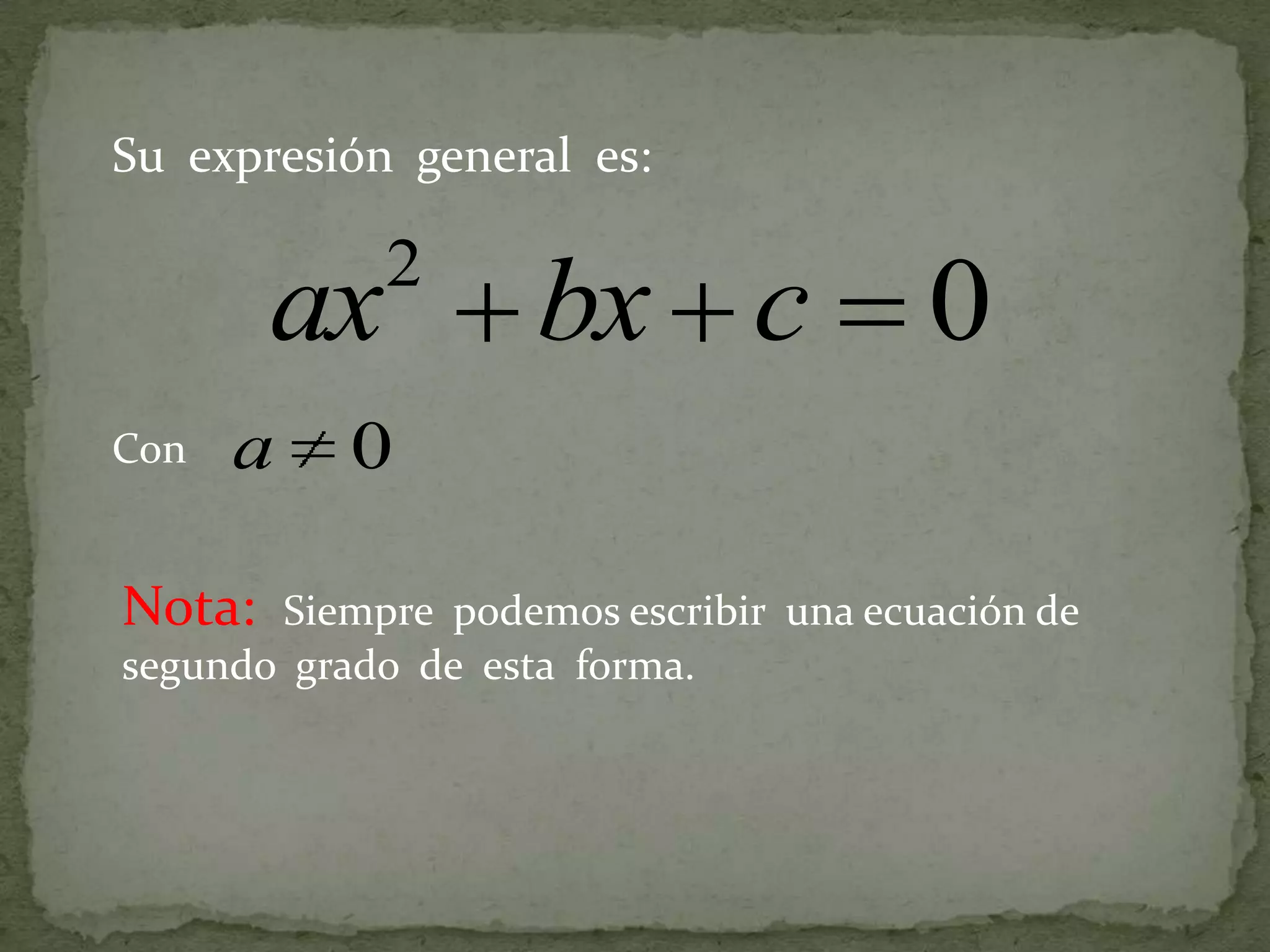 Ecuaciones de segundo grado | PPT