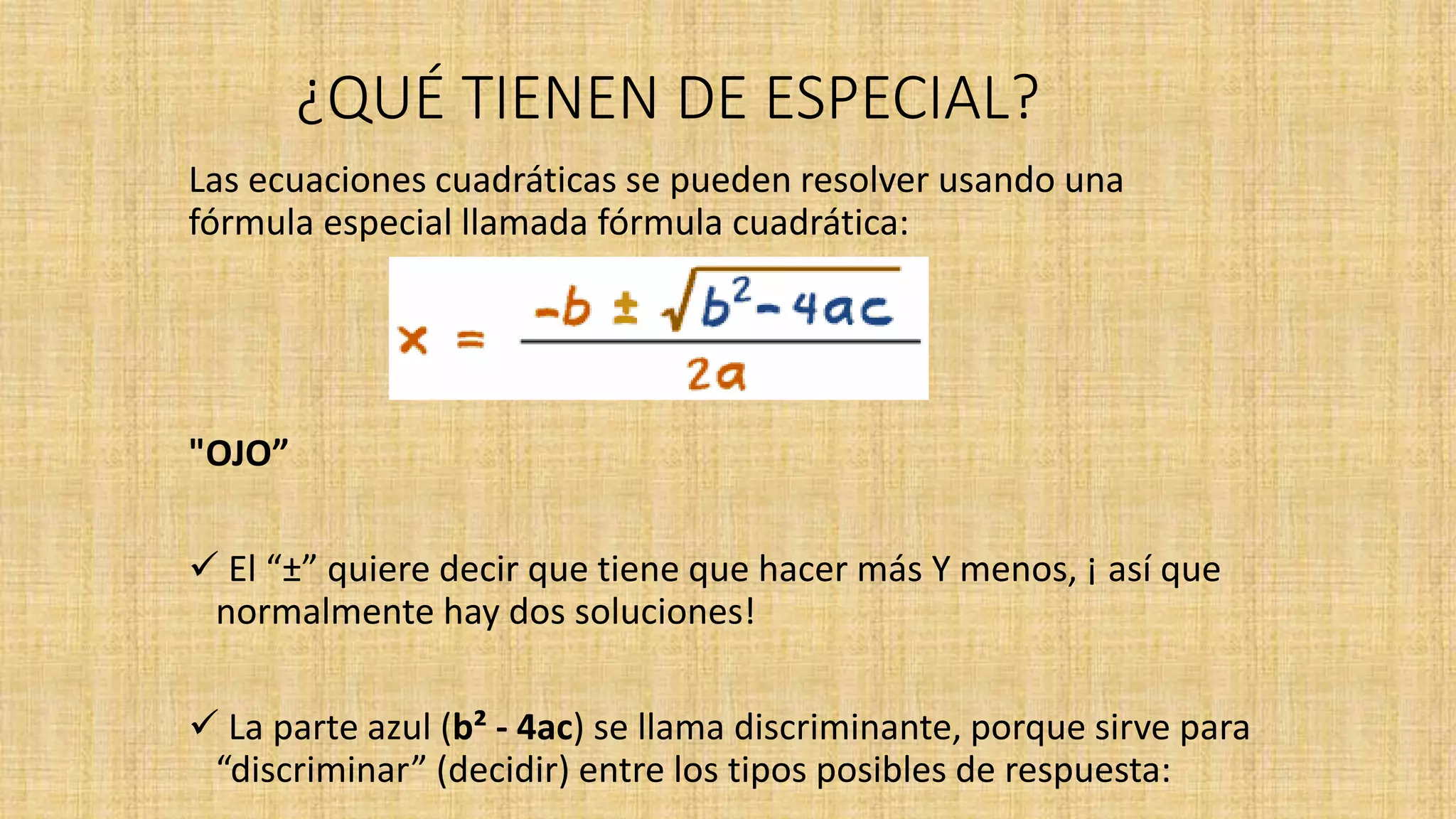 ECUACIONES CUADRÁTICAS | PPTX