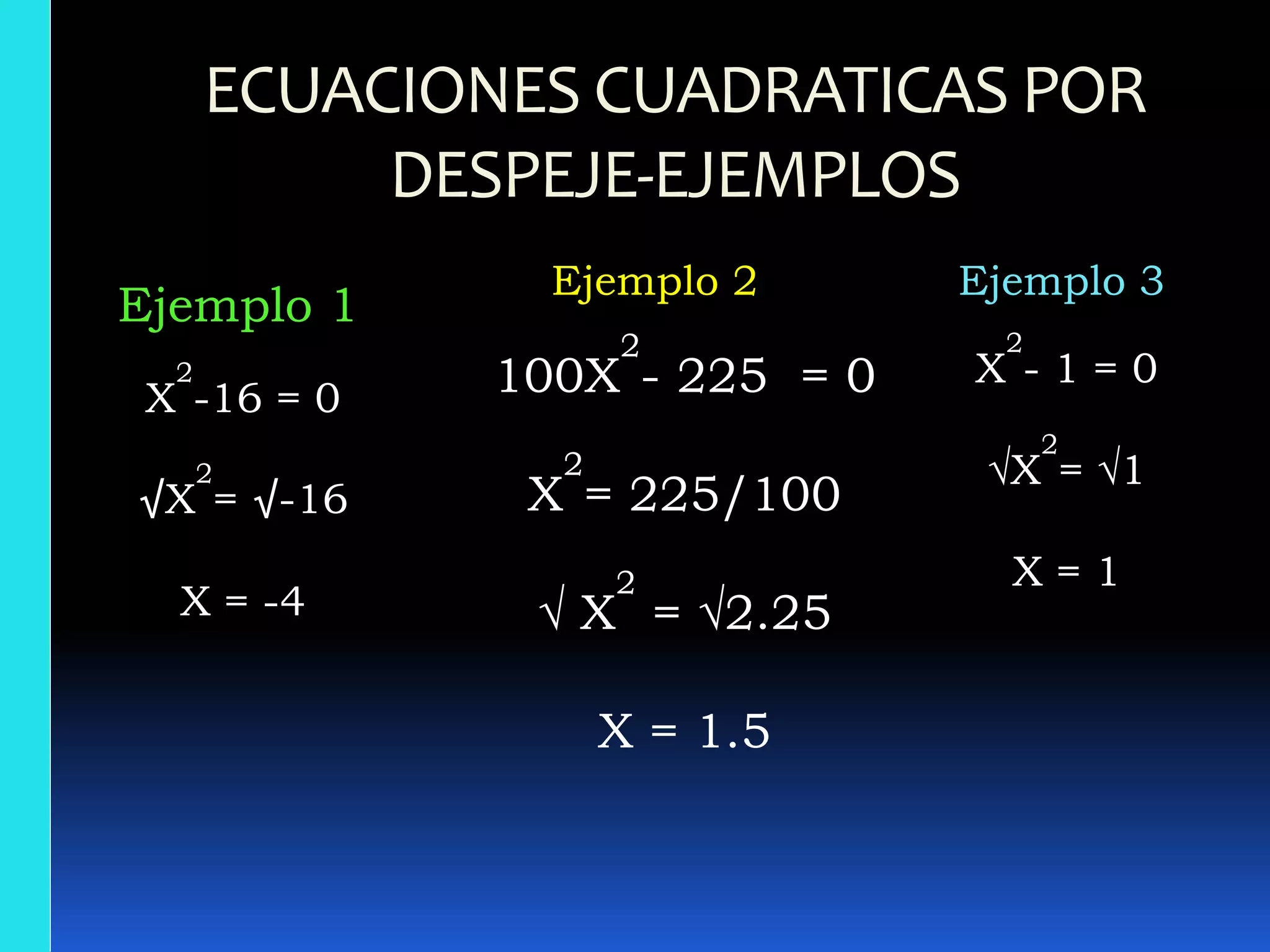 Ecuaciones cuadraticas por despeje | PPTX | Physics | Science