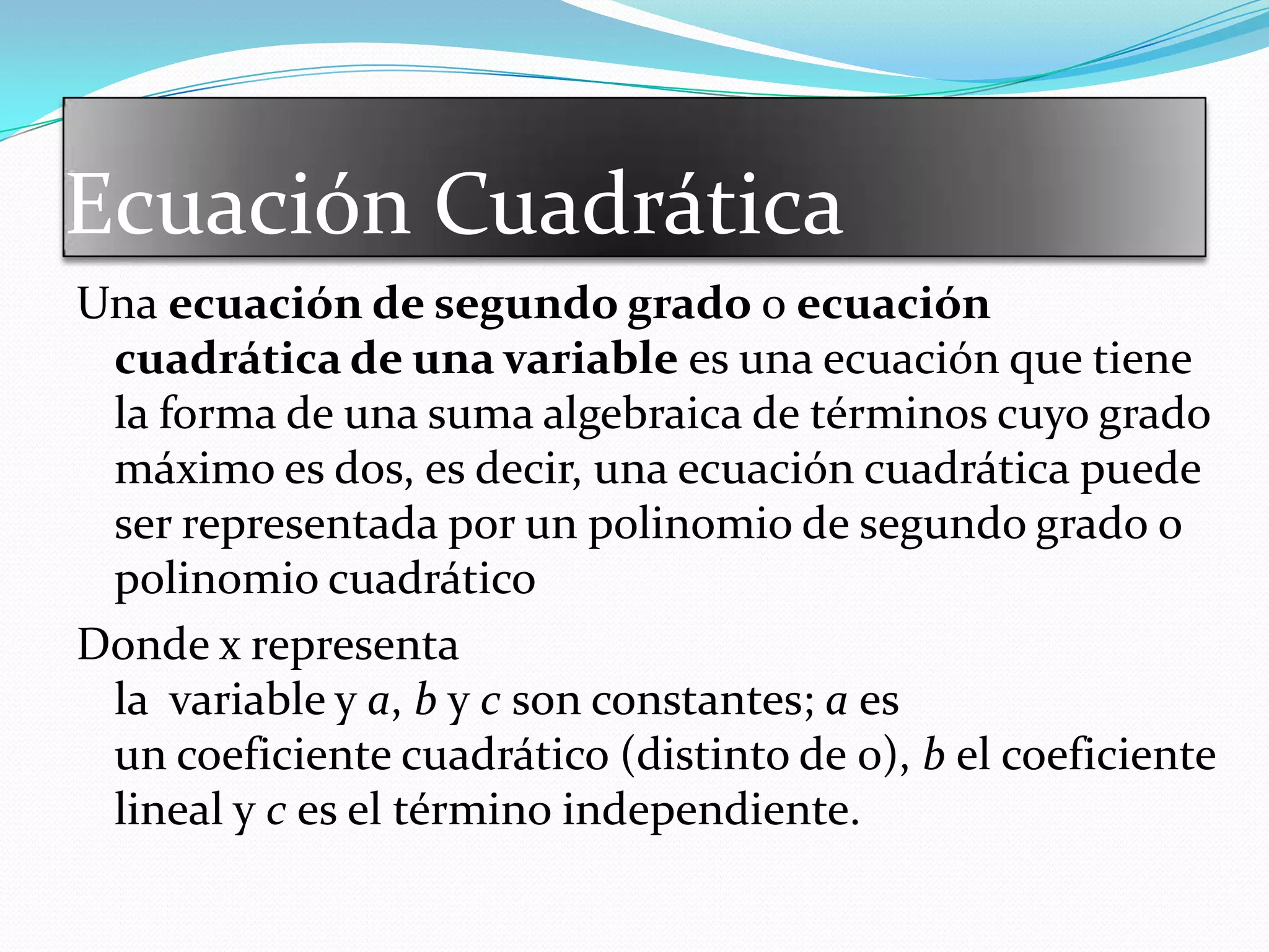 Ecuaciones cuadráticas por formula general | PPT