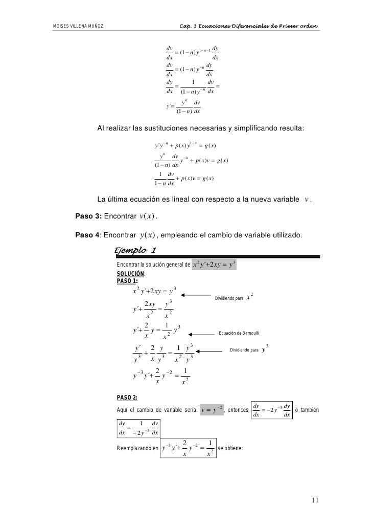 Ecuaciones de 1er orden