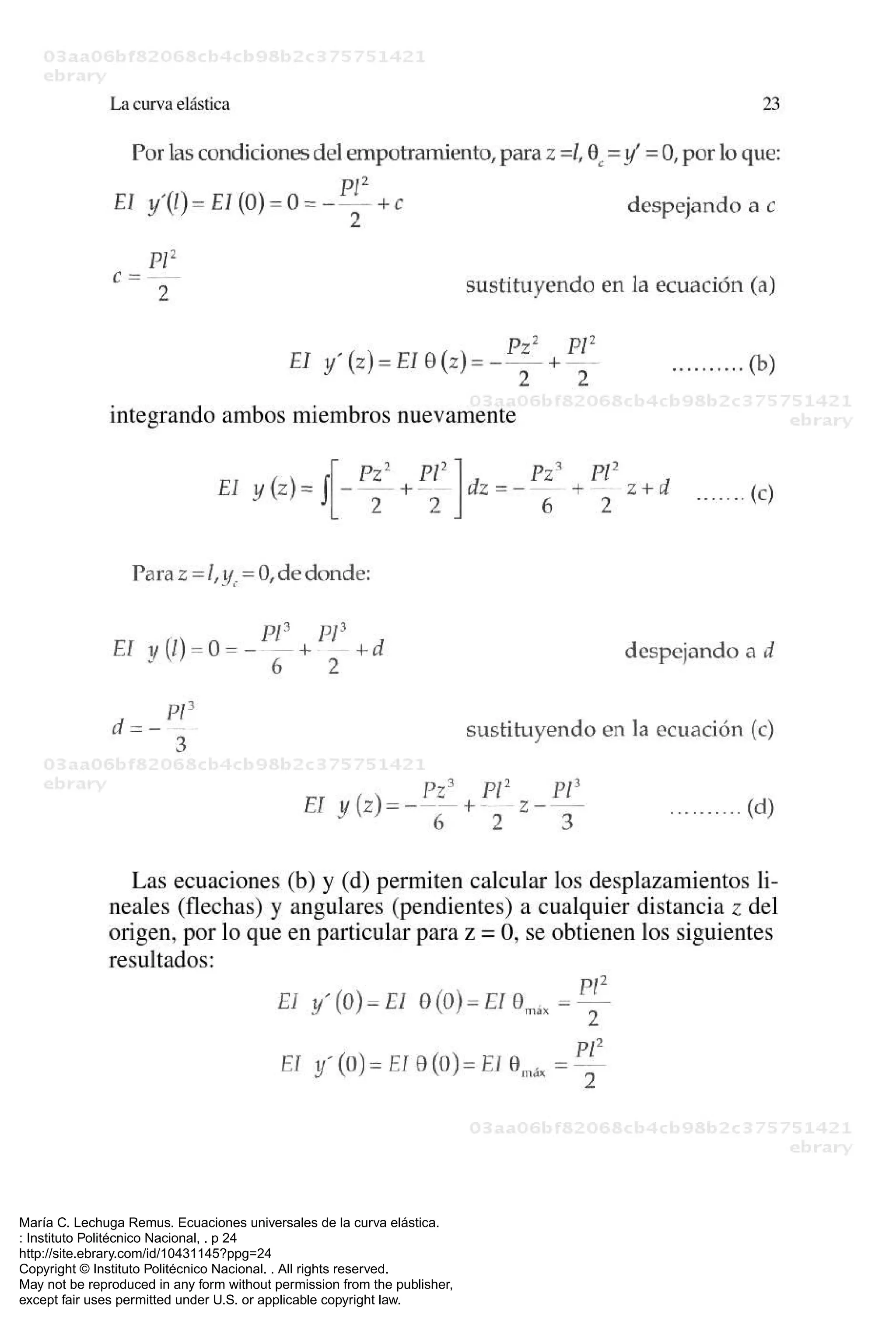 Ecuaciones de la_curva_elástica, resistencia de materiales | PDF