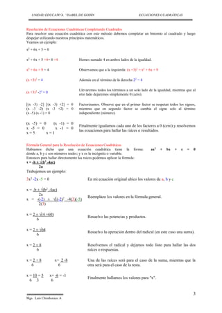 Ecuaciones de segundo grado | PDF